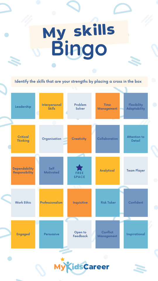 My Skills Bingo | APC MyKids Career